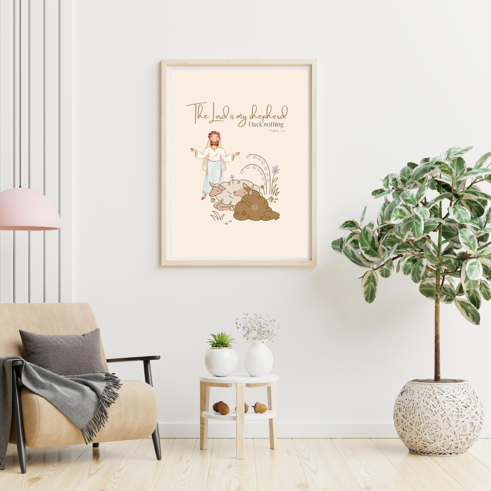 The Lord is My Shepherd Printable Wall Art Nursery - Etsy