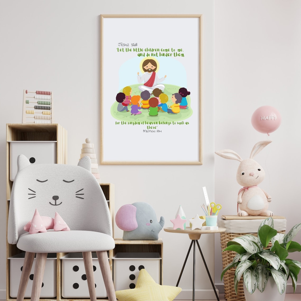 Let the Little Children Come to Me Bible Verse Art Wall Art Printable ...