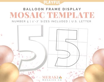 Number 5 Mosaic Frame - Etsy