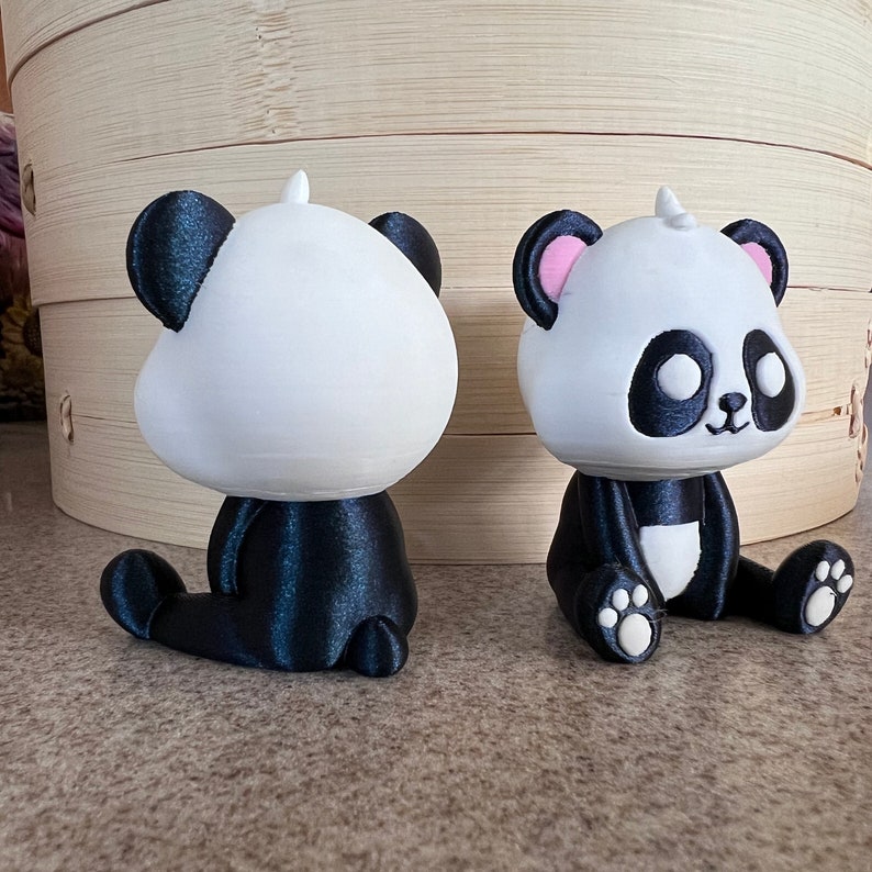 Cute Panda 3D Printed - Etsy