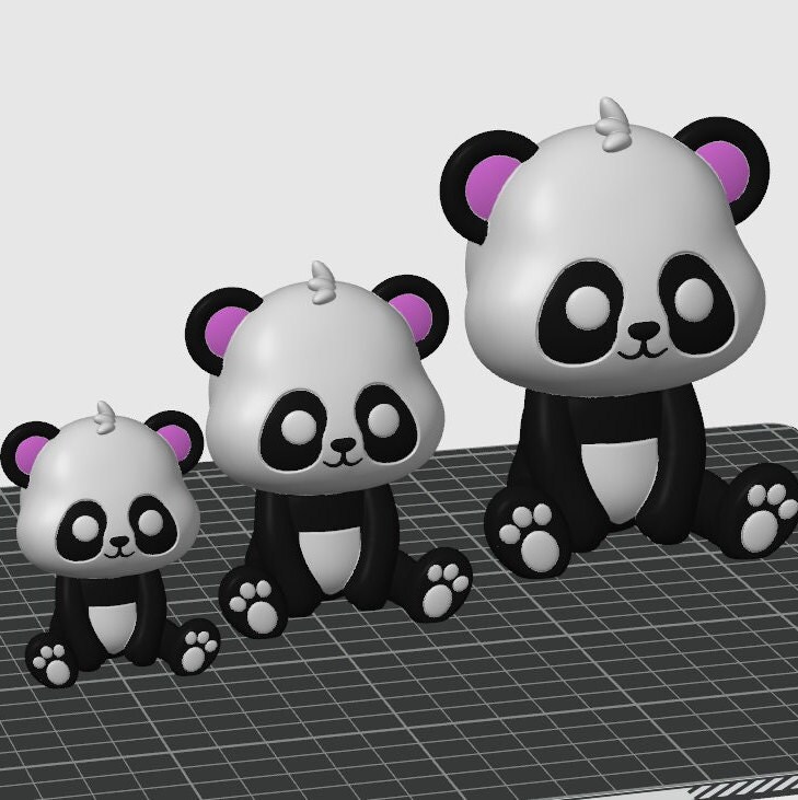 Cute Panda - 3D Printed - Etsy