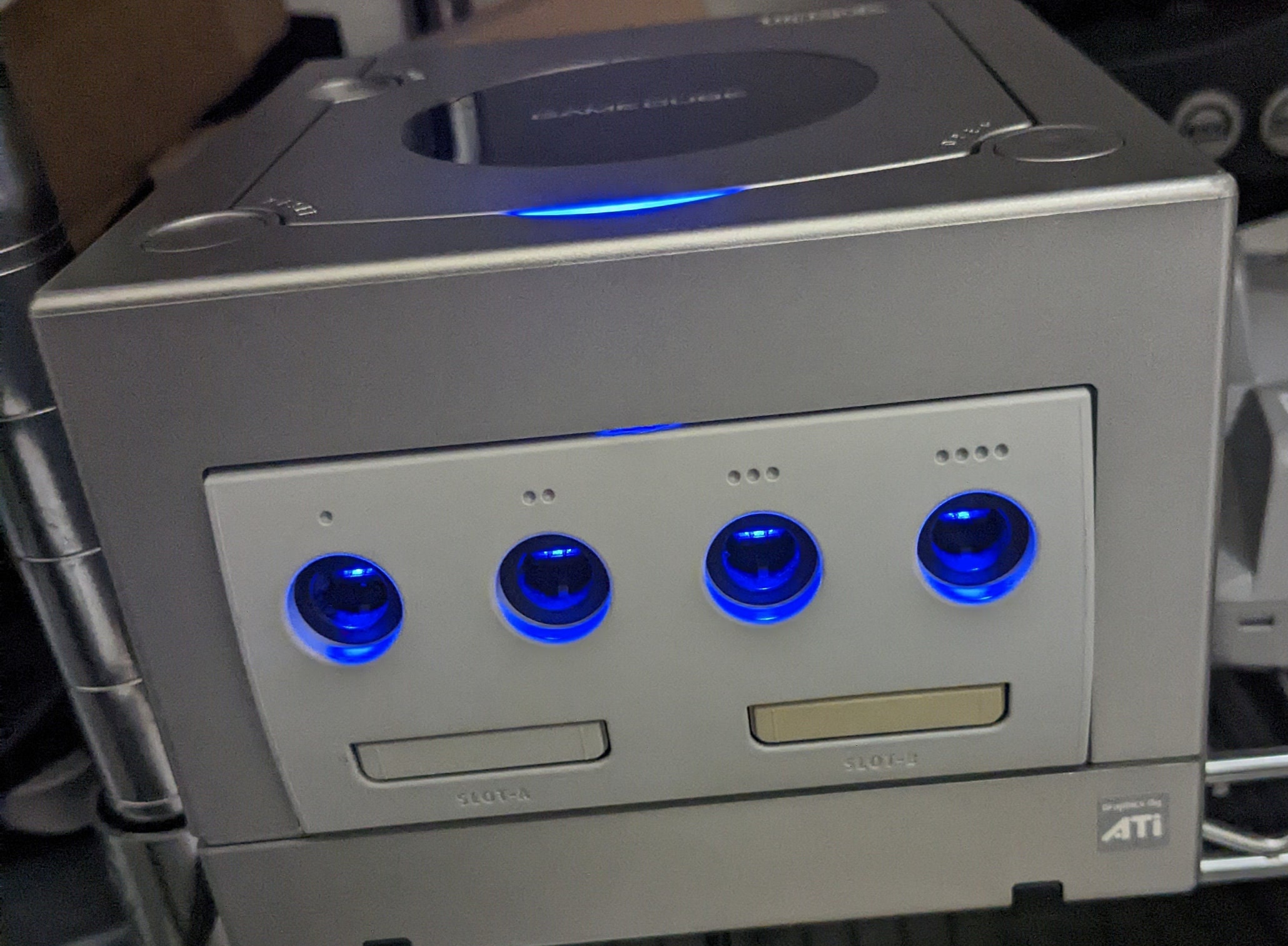 Gamecube Controller Port With New Battery and Leds Installed in Each Port - Etsy
