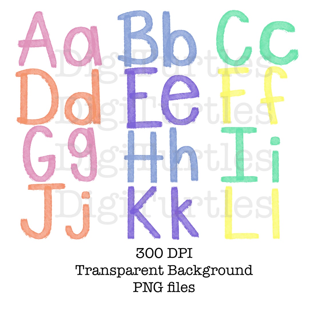 Alphabet Clipart Handwritten Letters Upper and Lowercase Letters Font ...