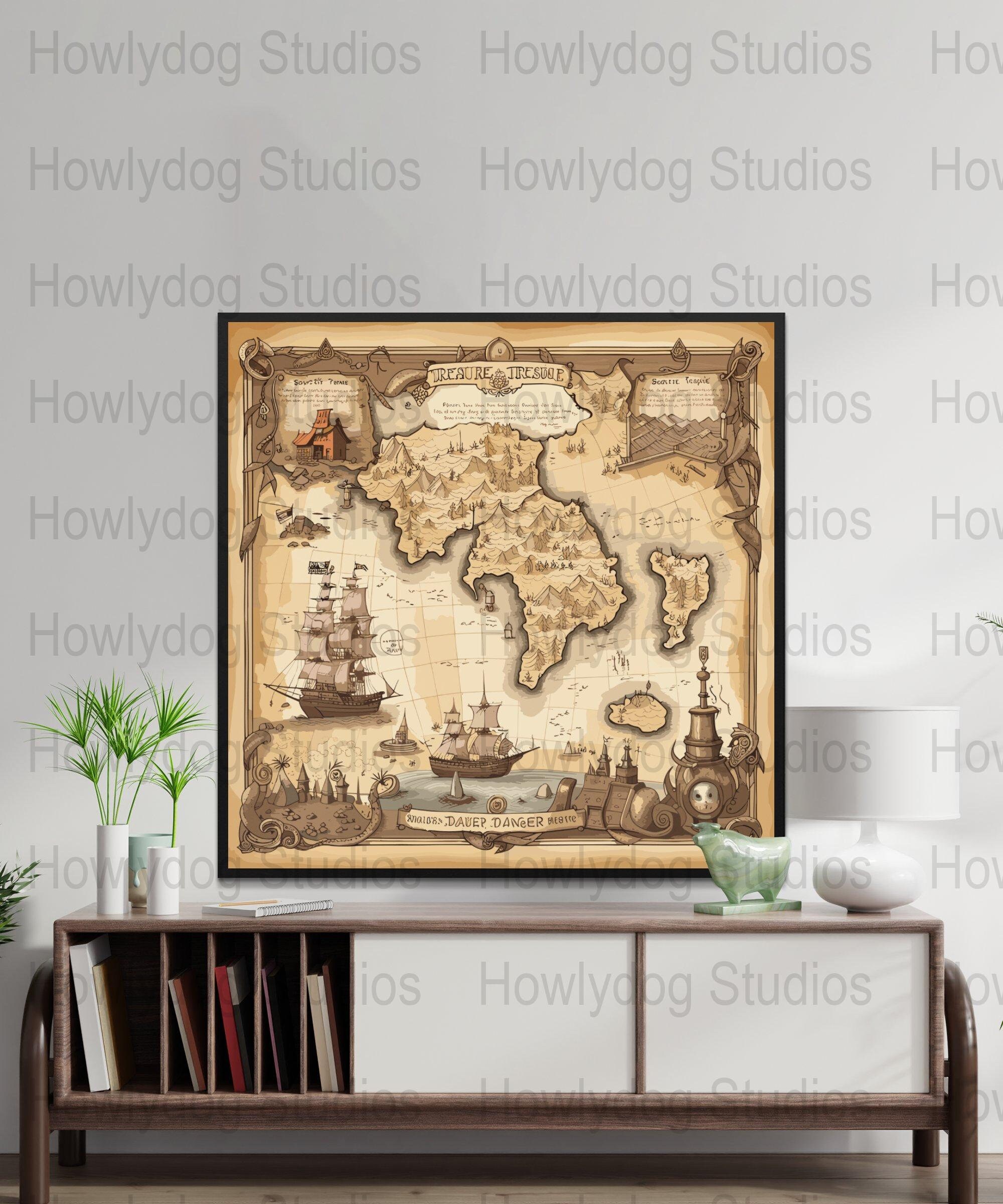 Spooky Mapsimaginary Ancient Maps. These Are Fun Imaginary - Etsy