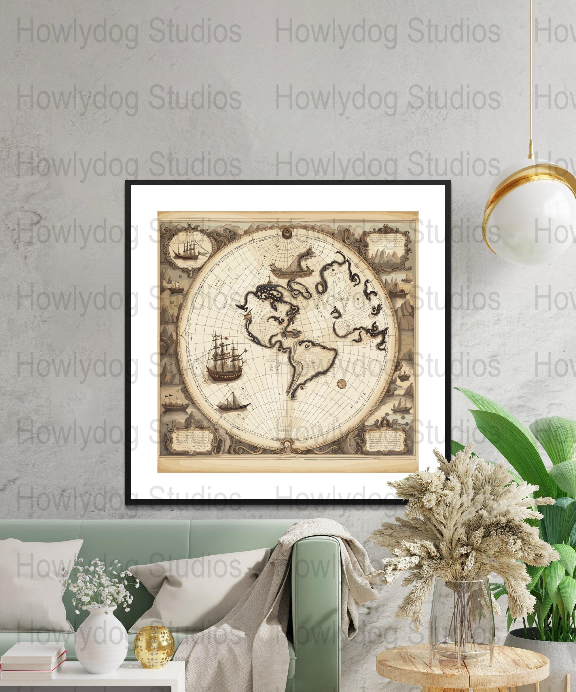 Spooky Mapsimaginary Ancient Maps. These Are Fun Imaginary - Etsy