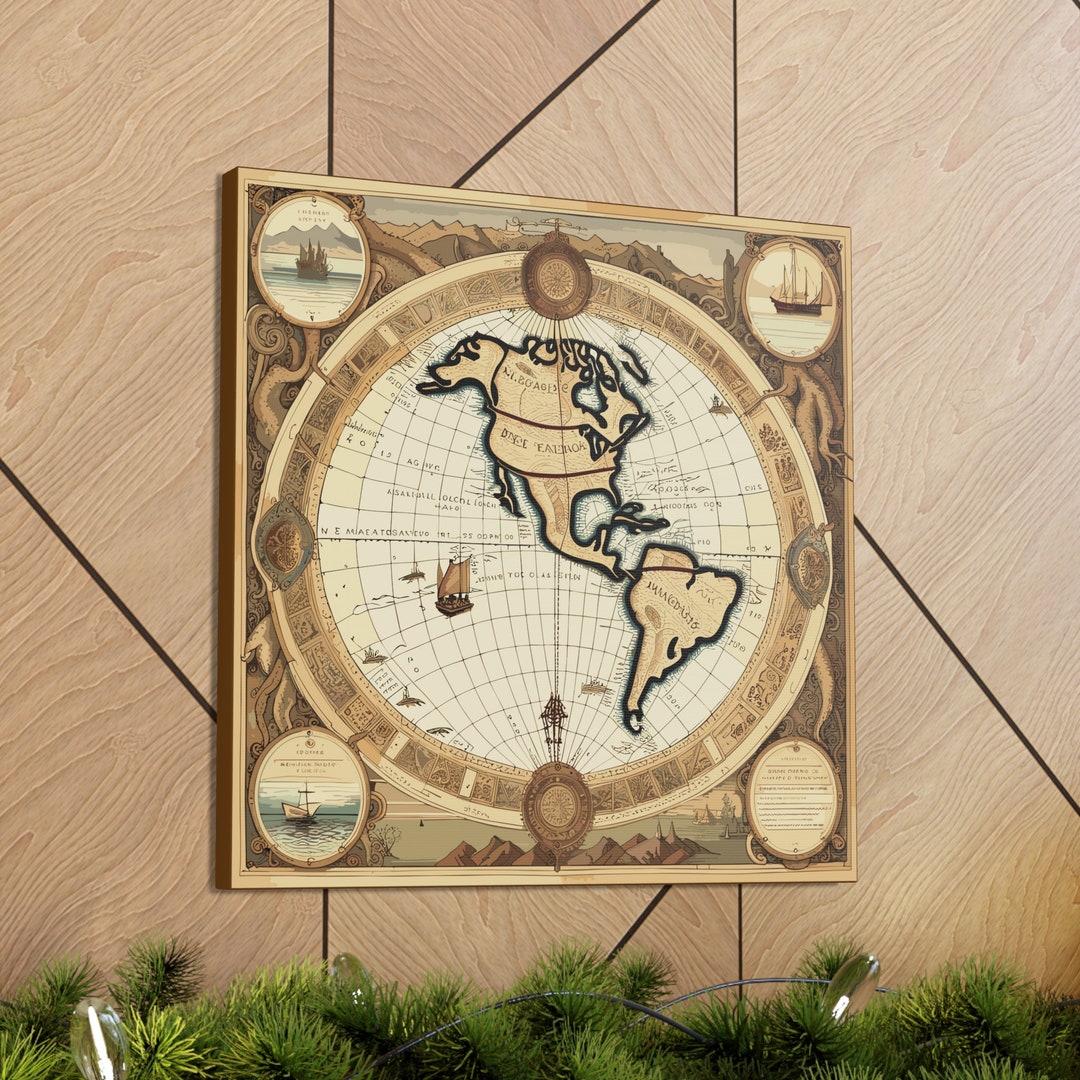 Spooky Mapsimaginary Ancient World Map 34 in a Series. - Etsy