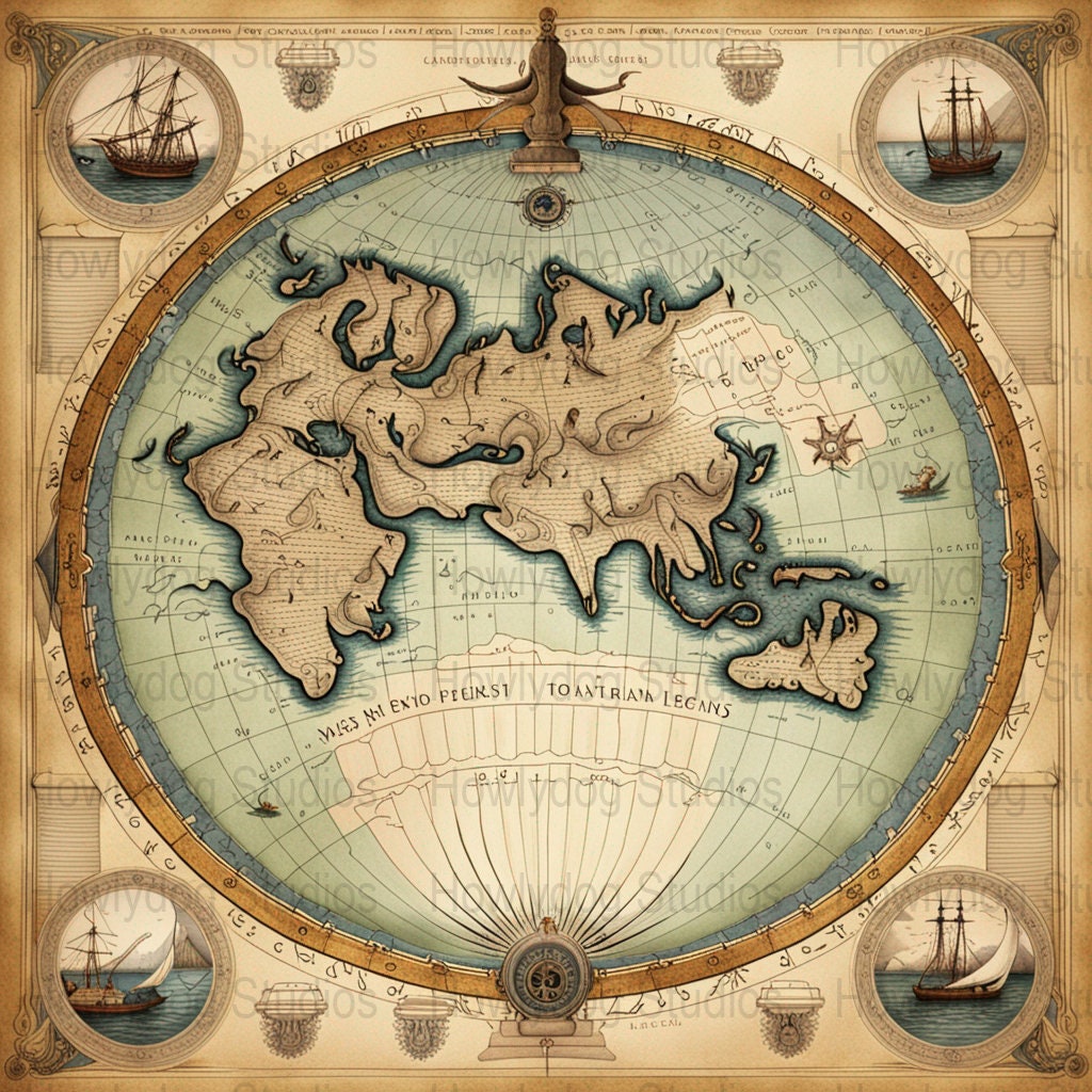 Spooky Mapsimaginary Ancient Maps. These Are Fun Imaginary - Etsy