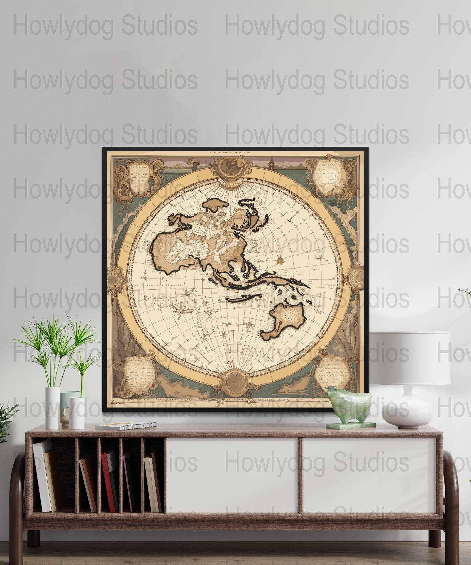 Spooky Mapsimaginary Ancient Maps. These Are Fun Imaginary - Etsy