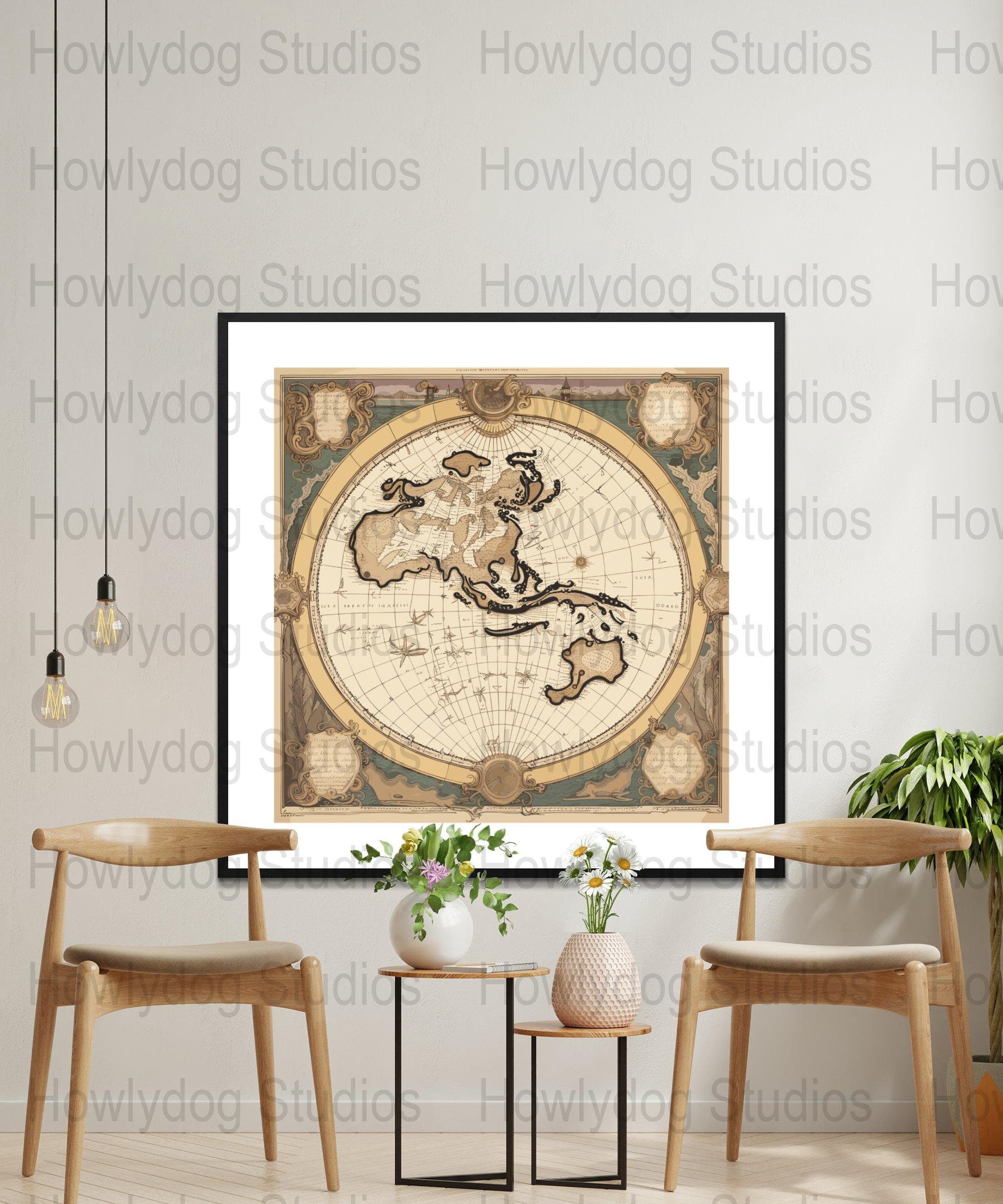 Spooky Mapsimaginary Ancient Maps. These Are Fun Imaginary - Etsy