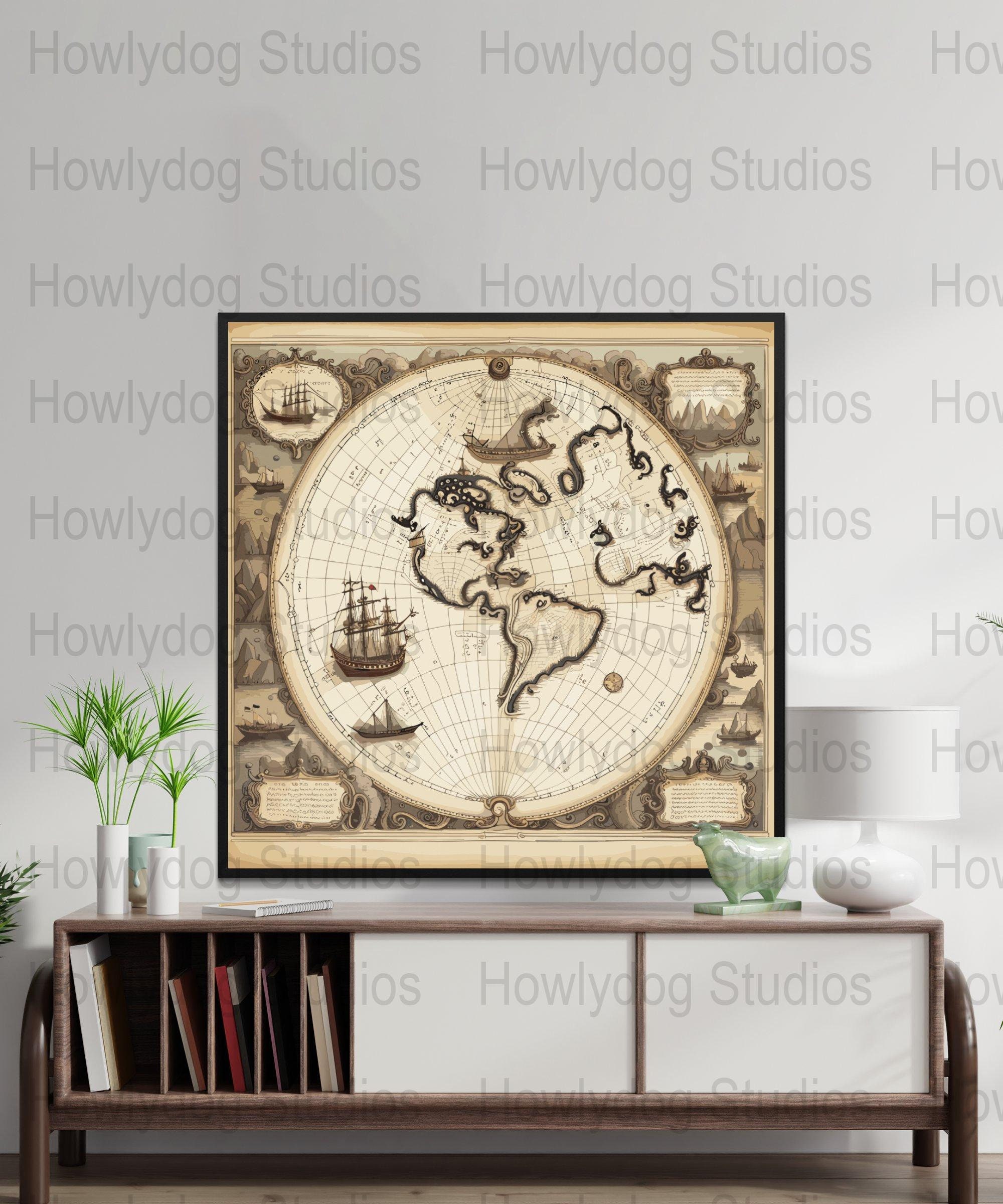 Spooky Mapsimaginary Ancient Maps. These Are Fun Imaginary - Etsy