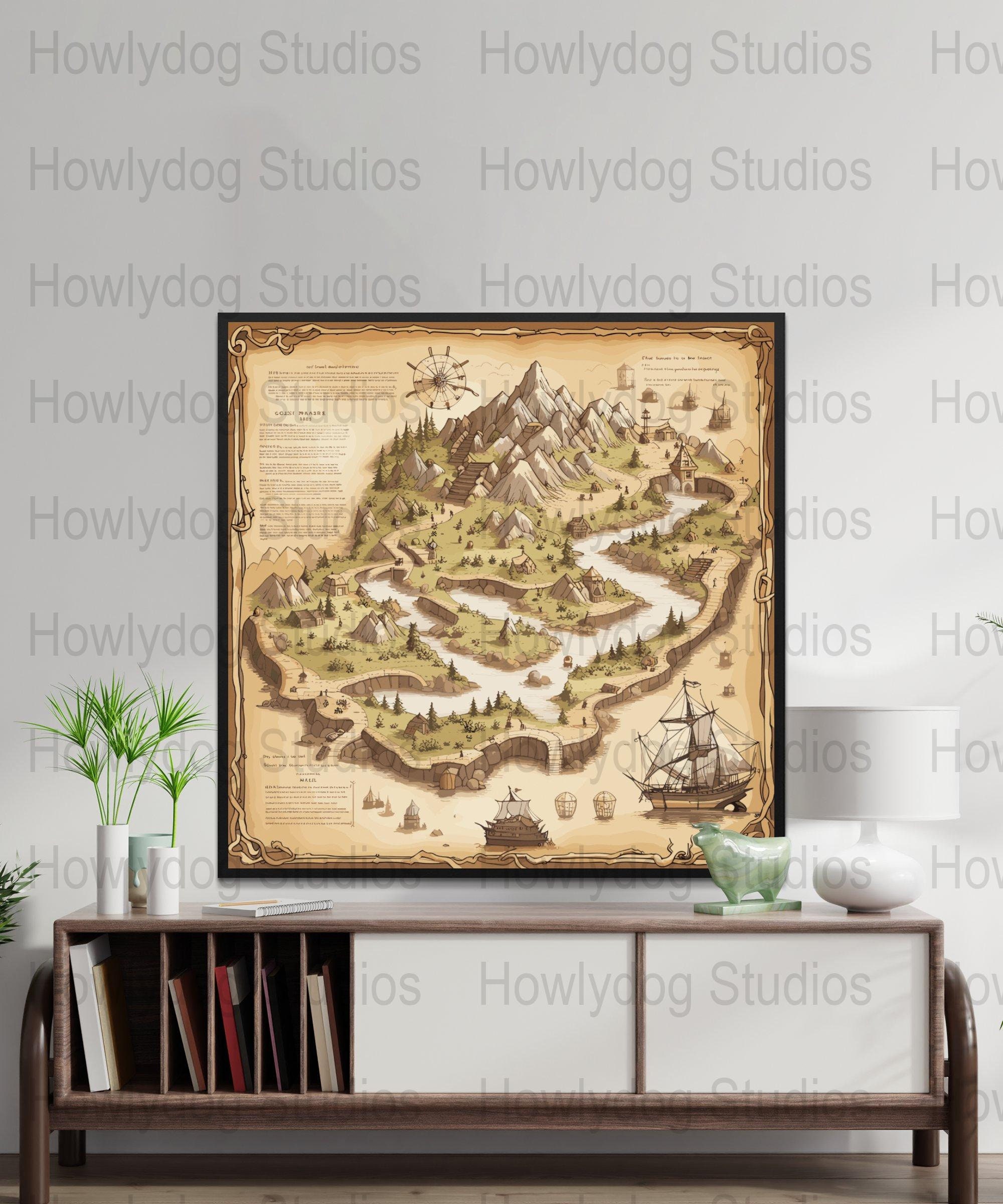 Spooky Mapsimaginary Ancient Maps. These Are Fun Imaginary - Etsy