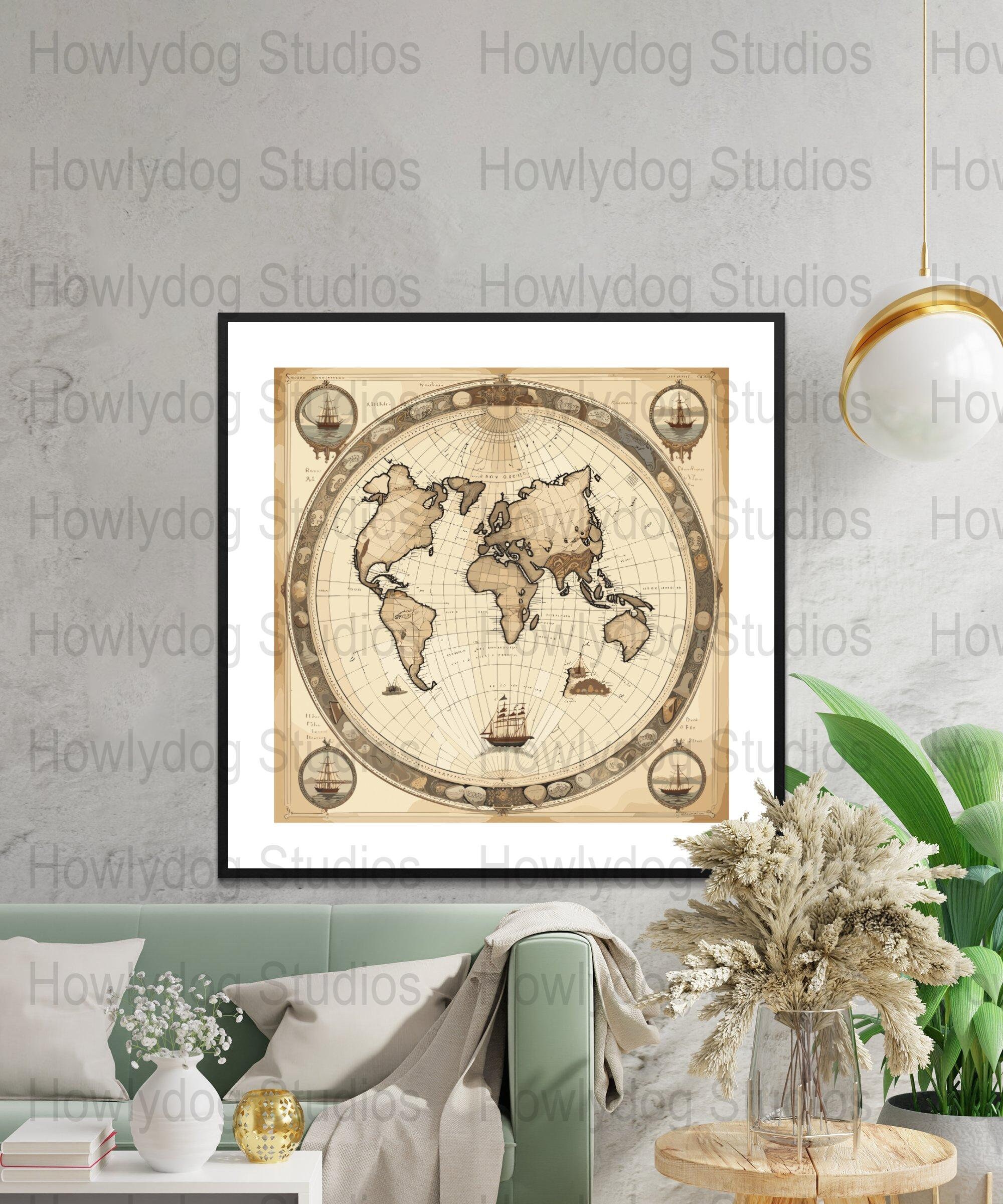 Spooky Mapsimaginary Ancient Maps. These Are Fun Imaginary - Etsy