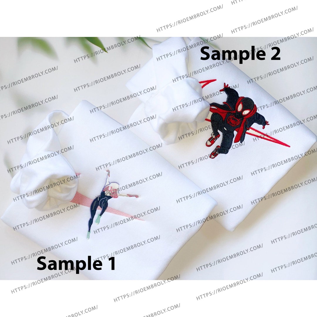 Spider-p.unk X G.wen.stacy Embroidered Sweatshirt Spider-man - Etsy