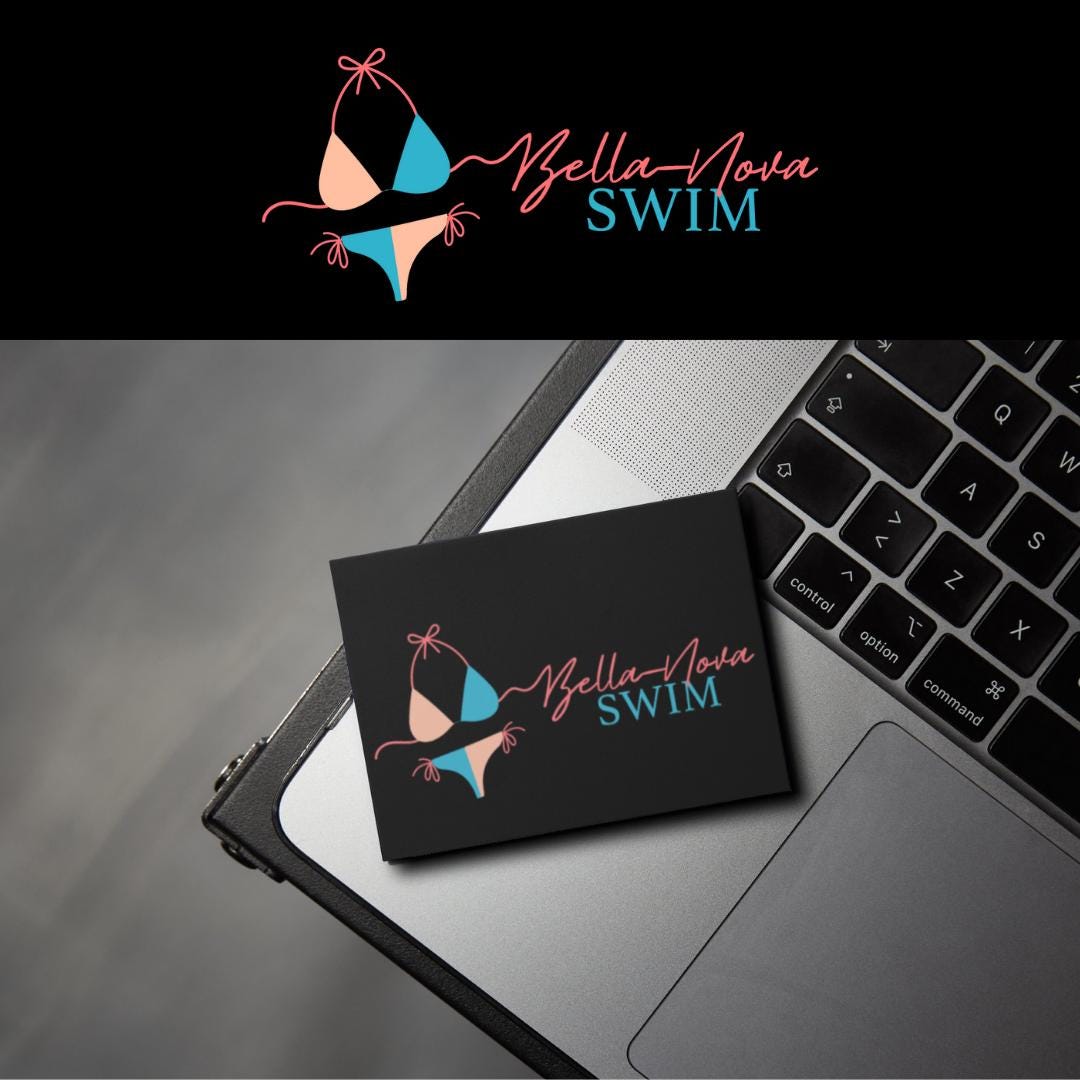 Editable Premade Logo Design - Swimsuit Boutique Logo - Etsy