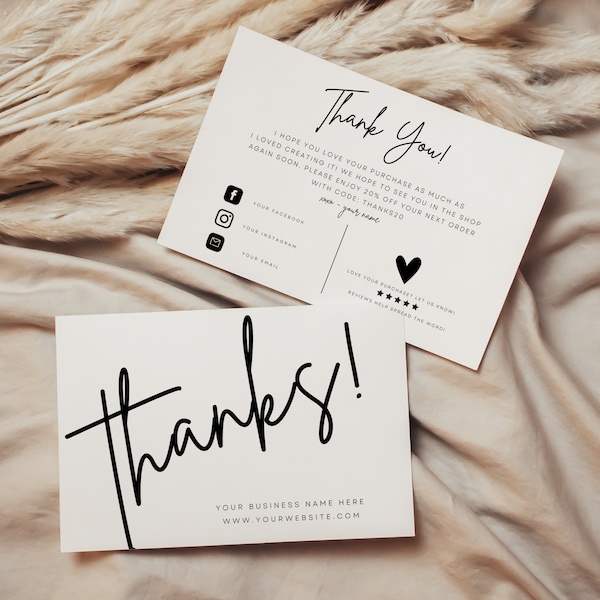 Package Insert Card Template - Etsy