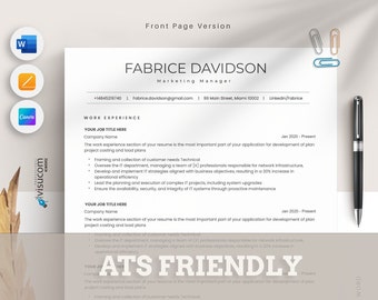 Resume Template ATS Google Docs, Pages, MS Word, 1 & 2 Pages ATS ...
