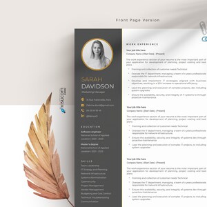 Cv Template Microsoft WORD, Apple Pages, CANVA Resume Template With ...