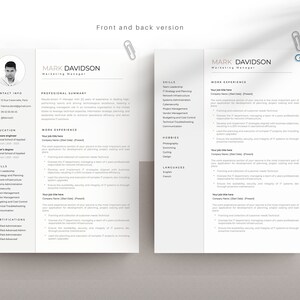 Resume Apple Pages Template, Canva, Microsoft Word, Professional Resume ...