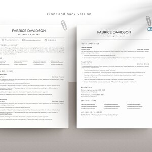 Modern Resume Template ,apple Pages, Microsoft Word, Canva Professional ...