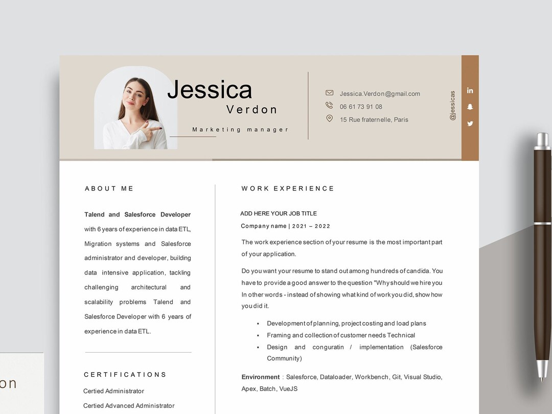 CV Template Word CV Template Professional Resume Template - Etsy Ireland