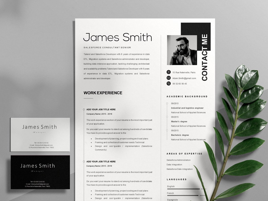 Modèle de CV Word Modèle de CV professionnel CV exécutif - Etsy France