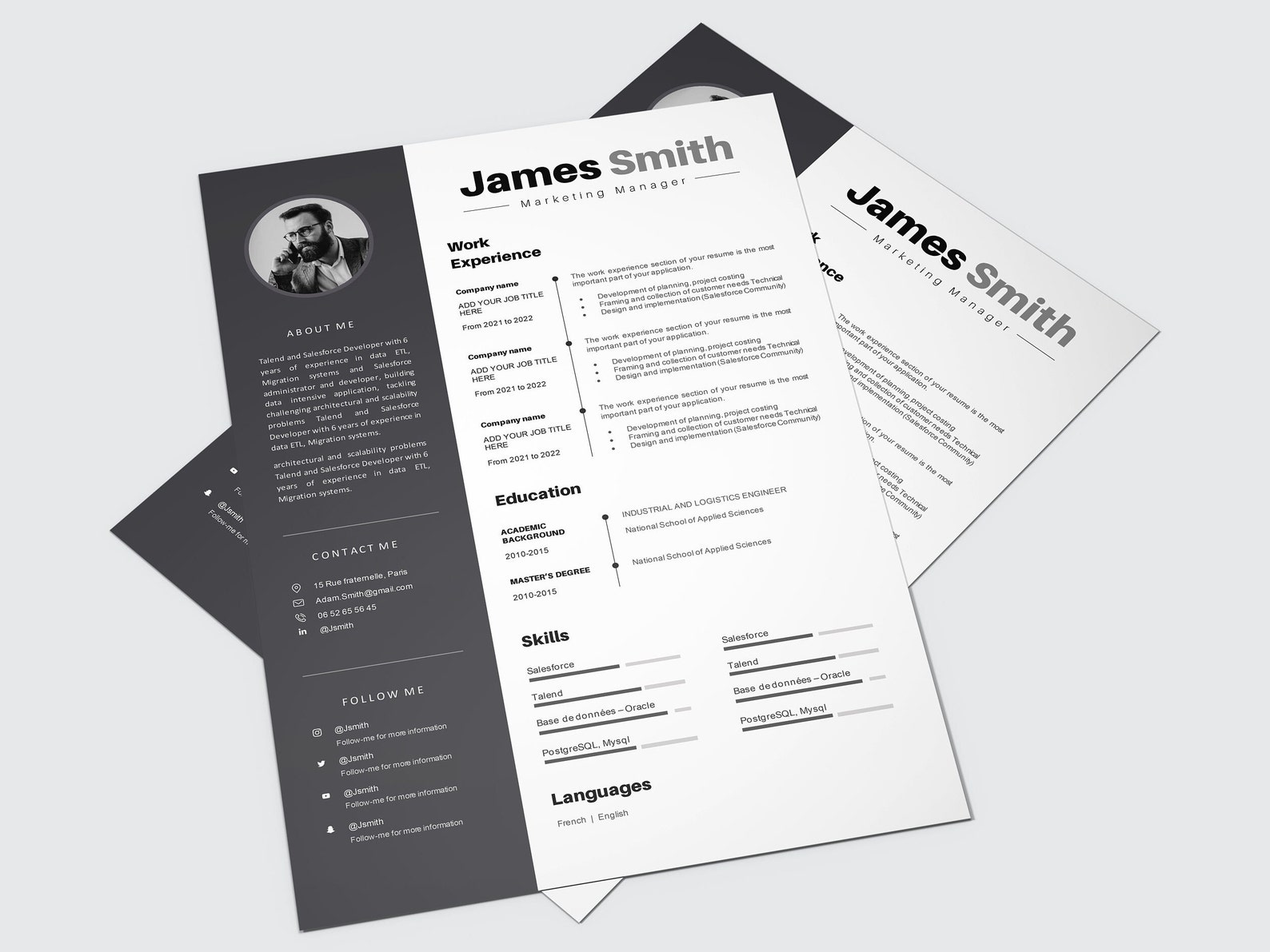 Resume Template Word CV Template Professional Resume - Etsy