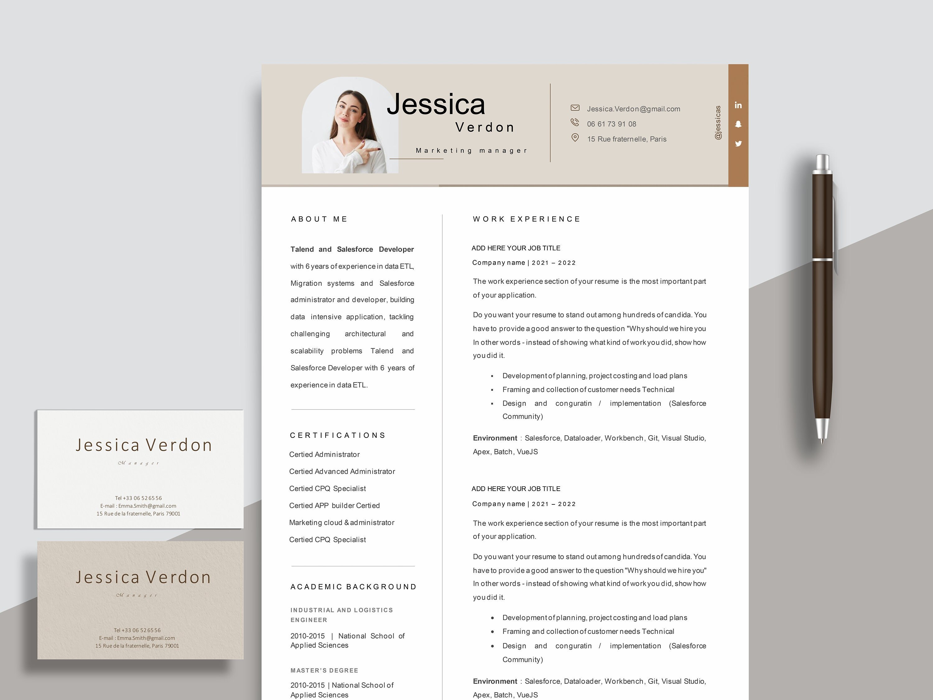 CV Template Word CV Template Professional Resume Template - Etsy Ireland