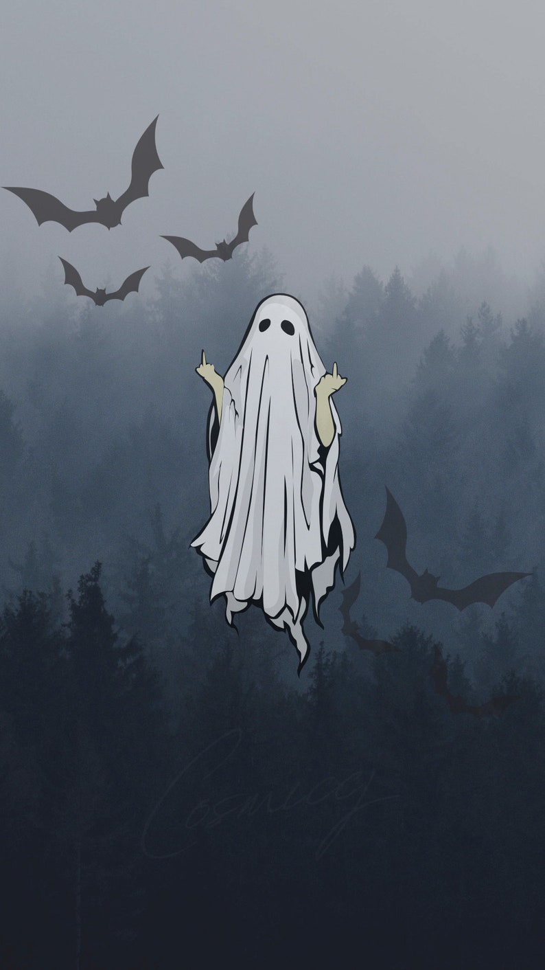 FU Ghost Halloween Wallpaper - Etsy