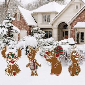 Gingerbread Disney Iconic Characters Stitch Remy Olaf Piglet Pascal ...