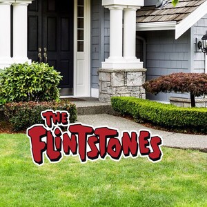 The Flinstones Title Cut Out Yard Sign - Etsy