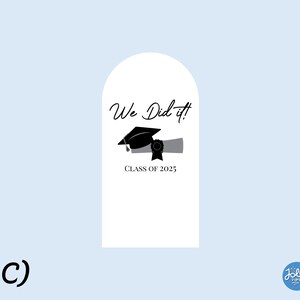 Graduation Class of High School College Party Event Arch Backdrop Photo ...