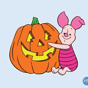 Halloween Winnie the Pooh Piglet Tigger Roo Pumpkins Fall Autumn Jack O ...