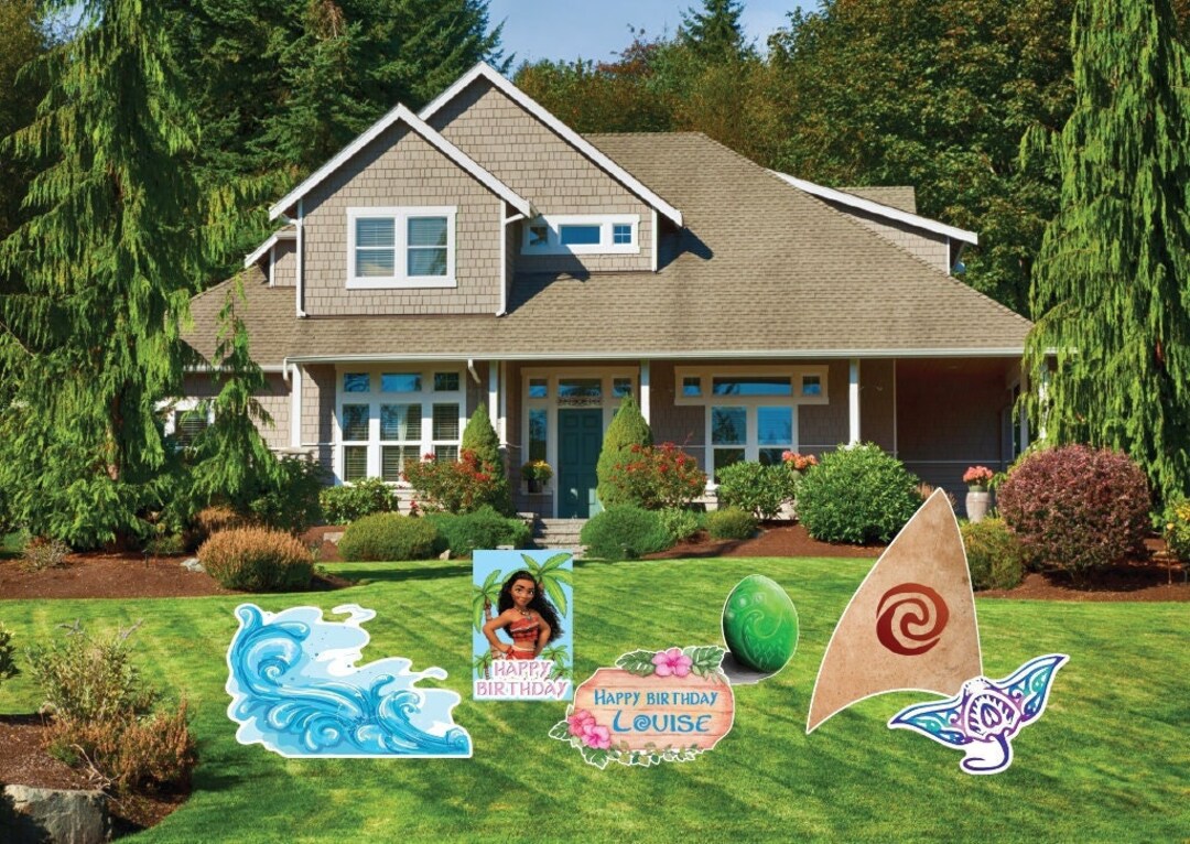 Moana Disney Movie Photo Props Personalized Birthday Sign Kids Name ...