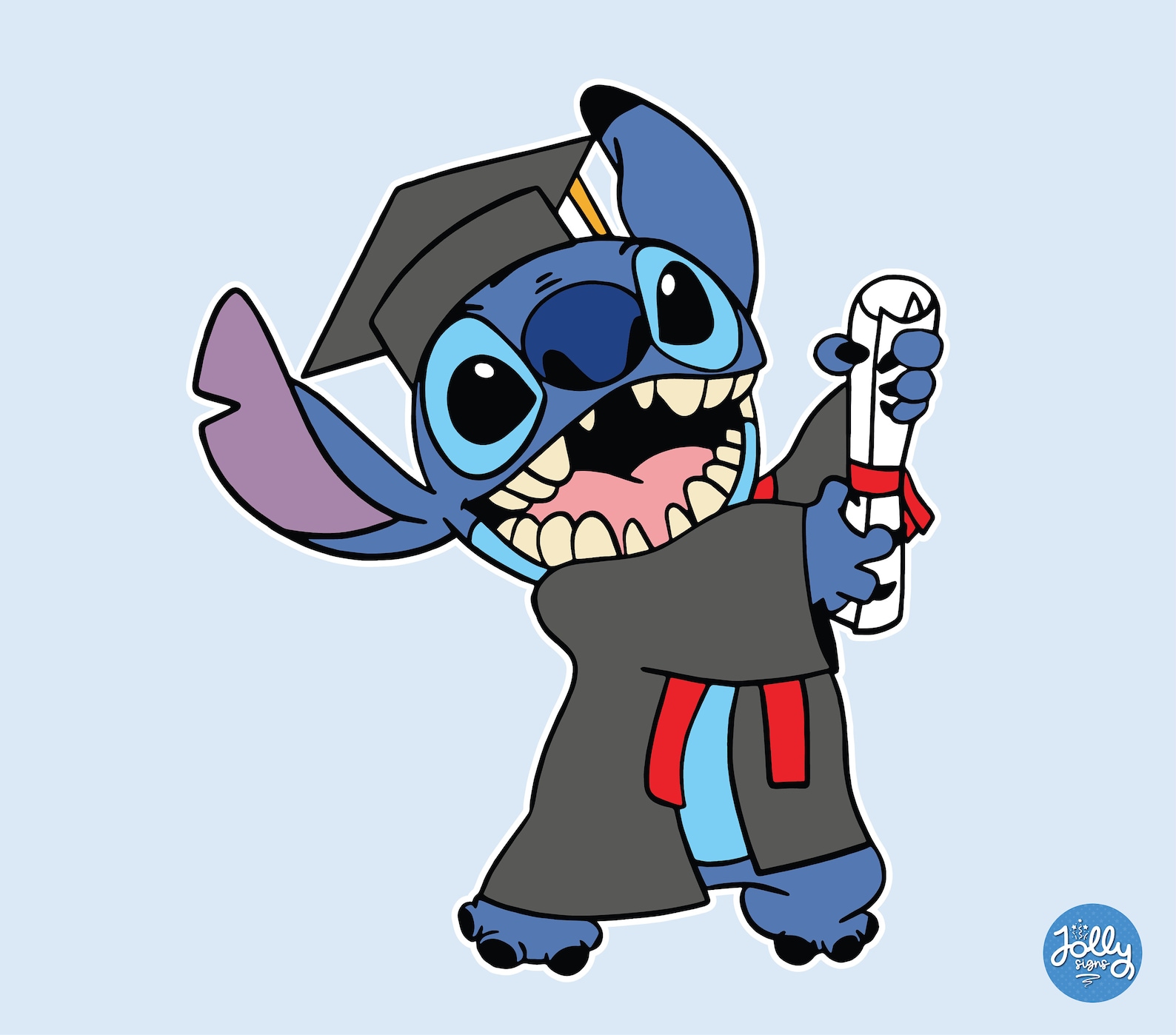 Stitch Graduation Diploma Grad Cap Gown Celebration Congrats Party ...