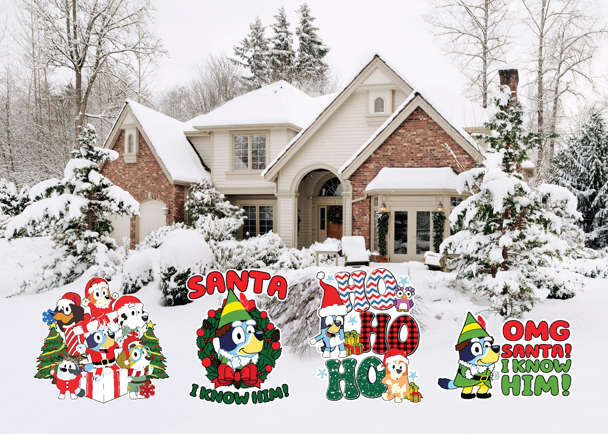 Bluey Bingo Decor, Bluey Family, Bluey Door Hanger Sign, Bluey Door ...