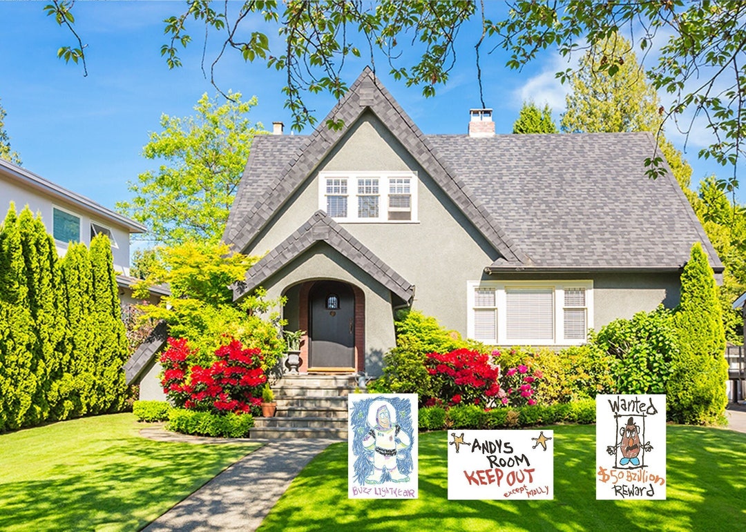 Toy Story Andy's Drawings Room Potato Head Wanted Buzz Lightyear Except ...