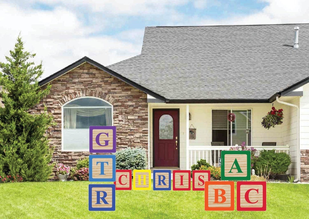 Toy Blocks Alphabet Individual Letters Wooden Baby Shower Kids Party ...