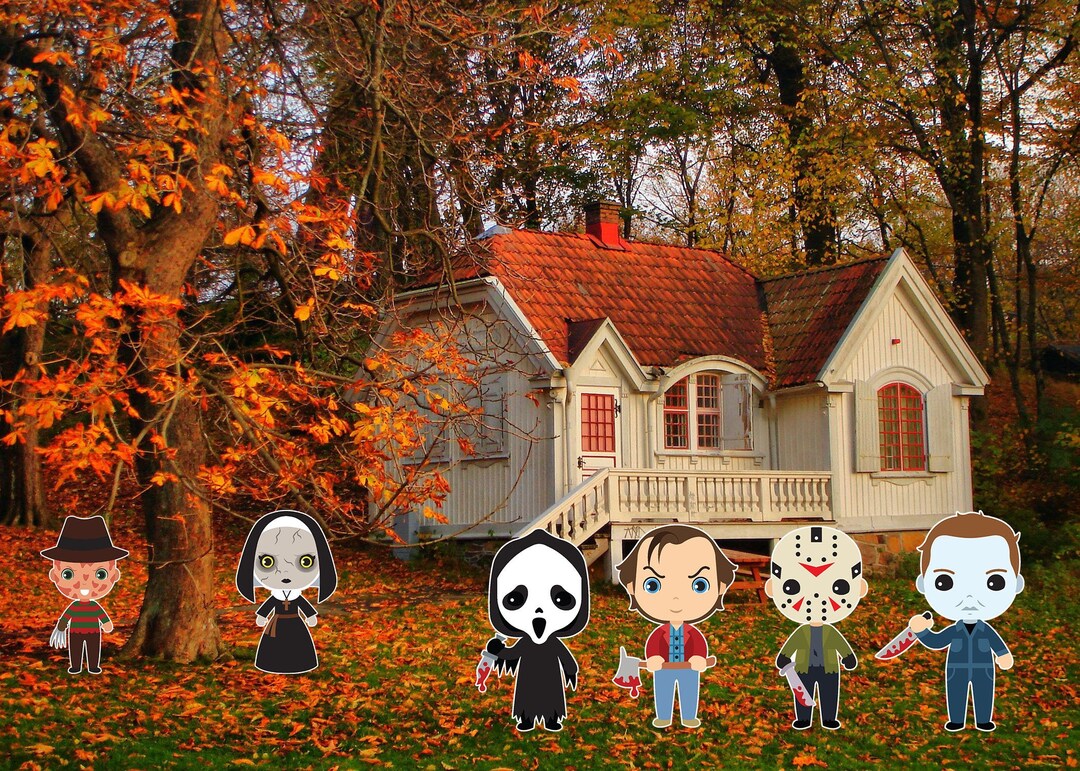 Villains of Halloween Iconic Scary Movie Characters Nun Freddy Emily ...