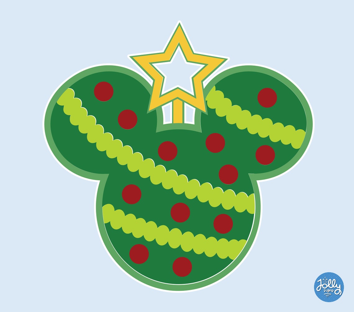 Mickey Mouse Head Christmas Tree Snowflakes Minnie - Etsy