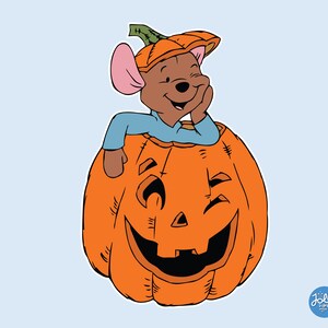 Halloween Winnie the Pooh Piglet Tigger Roo Pumpkins Fall Autumn Jack O ...