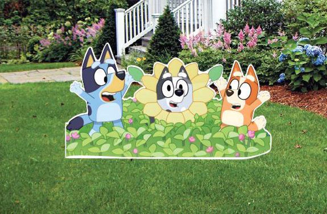 Bluey Bingo Muffin Sunflower Spring Flowers Disney Themed Party Decor ...