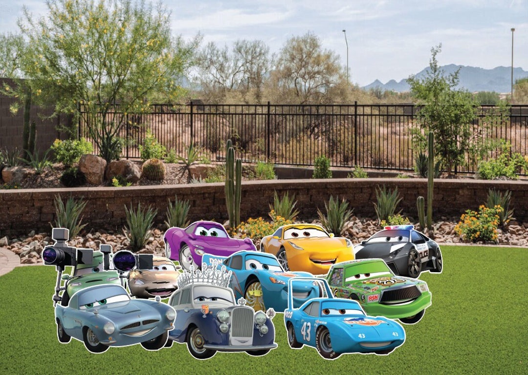 Cars Movie Lightning Mcqueen the King the Queen Dinco Chick Hicks Fin ...