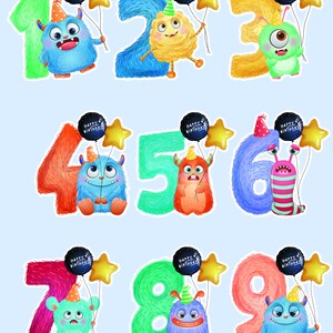 Cute Little Monsters Birthday Numbers Yard Sign Cut Out - Etsy