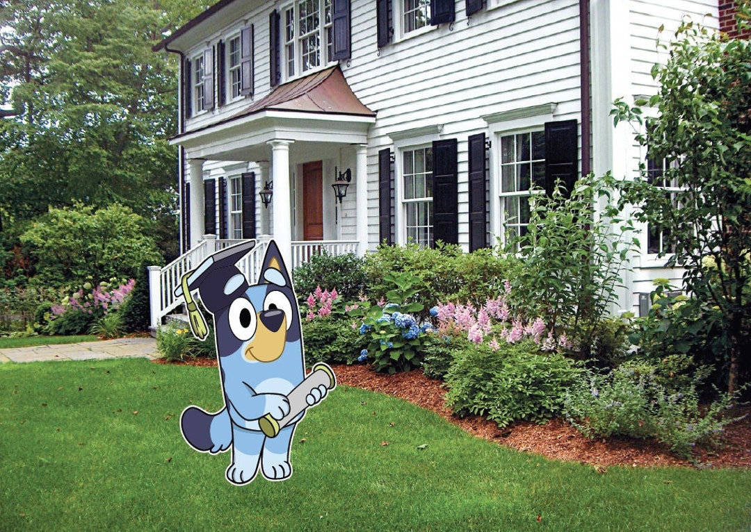 Bluey Graduation Diploma Grad Cap Gown Celebration Congrats Party Event ...