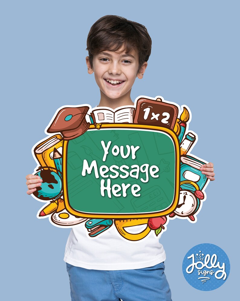 Back to School Sign With Custom Message on It Yard Sign or - Etsy