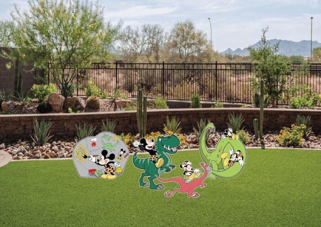 Mickey Minnie Mouse Jurassic Age Dinosaur Caveman T Rex Disney Themed ...