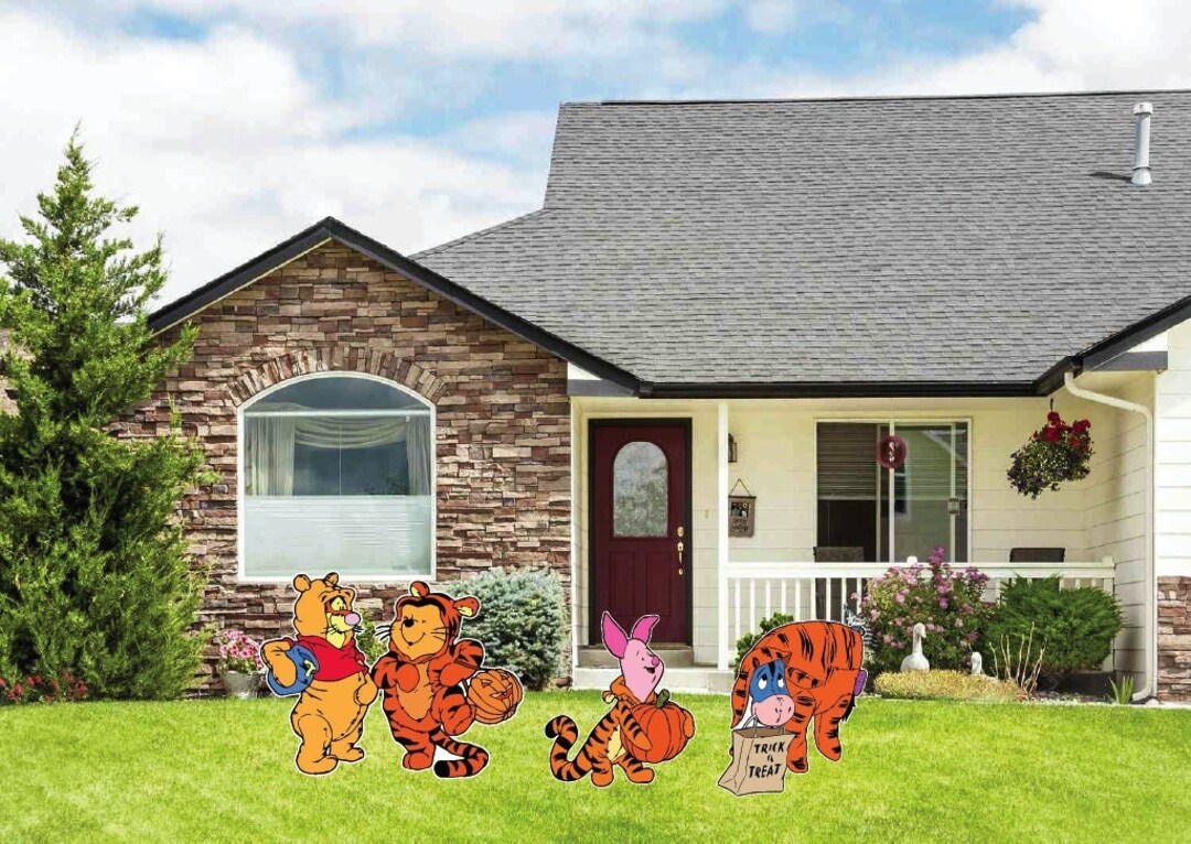 Halloween Winnie the Pooh Piglet Tigger Costumes Pumpkins Fall Autumn ...