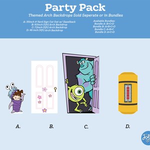 Monsters Inc Boo Sully Birthday Party Event Arch Backdrop Photo Booth ...