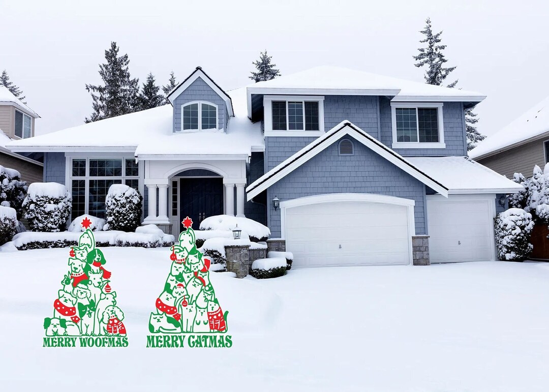 Christmas Dogs Cats Tree Woofmas Camas Dog Lovers Cat Lovers Pets ...