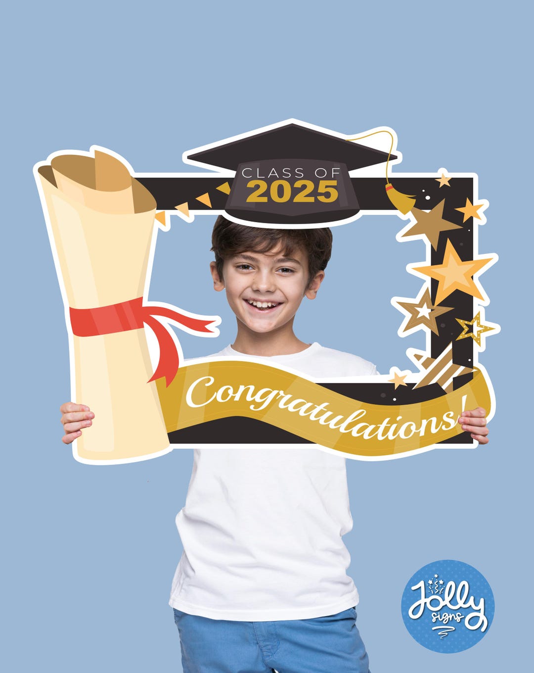 Graduation Photo Prop Class of Congrats Grad Diploma Cap Themed Party ...